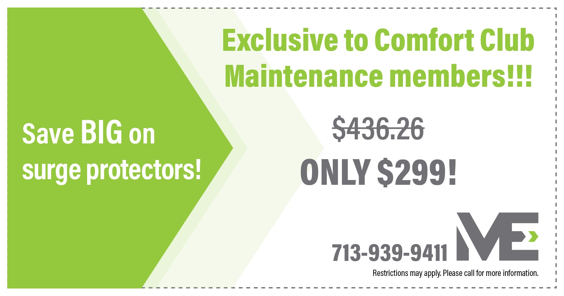 M E Brown Comfort Club Maintenance Plan Programs | Houston
